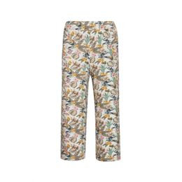 GOLDNER Damen Chinos "Kurzgr&ouml;&szlig;e Attraktive Druckhose Louisa mit weichem Fall", wei&szlig;, Gr. 24, Obermaterial: 95% Viskose CV. 5% Elasthan EL., Hosen,