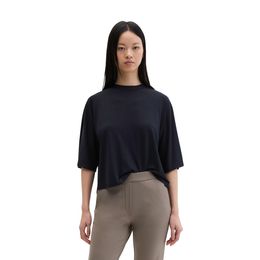 Marc O'Polo MARC O'POLO Damen Langarmshirt "aus LENZING ECOVERO ", blau, Basic, Gr. XS, unifarben, Obermaterial: 94% Viskose, 6% Elasthan, Shirts