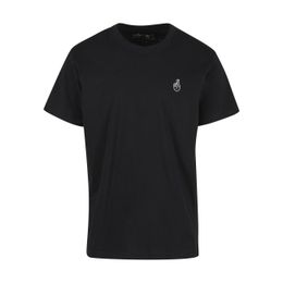 MisterTee Herren T-Shirt "MisterTee Crossed Fingers Handsign EMB Tee", schwarz, Gr. XS, bedruckt, 100% Baumwolle, Shirts