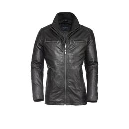 Bugatti Herren Blouson "BUTIZIANO", schwarz, Gr. 48, uni, Obermaterial: 100% Lammleder LEL. Futter: 100% Polyester PES. 100% Polyester PES., Jacken,
