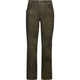 Almsach Lange Lederhose Mittelbraun (Gr&ouml;&szlig;e: 48)