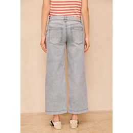 Damen Loose-fit-Jeans, grau, Gr. 33, STREET ONE STUDIO, unifarben, Jeans, Obermaterial: 63% Baumwolle, 25% Polyester, 10% Viskose, 2% Elasthan.