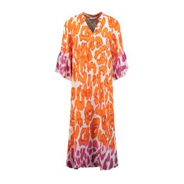 Key Largo Kleid 'Color' Damen Gr&ouml;&szlig;e 44 orange / dunkelorange / dunkelpink / wei&szlig; Sommerkleid