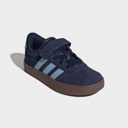 M&auml;dchen Sneaker "VL COURT 3.0", adidas Sportswear, Gr. 32, blau, Leder, Synthetik, Schuhe, inspiriert vom Design des adidas samba, f&uuml;r Kinder &