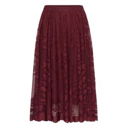 Cream Damen Midirock "Rock CRLuanna", rot, Gr. LXL, Obermaterial: 100% Polyester PES., R&ouml;cke