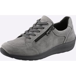 Casual Looks Damen Schn&uuml;rschuh, Gr. 36, grau, Veloursleder, Schuhe