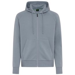 BOSS Green Herren Kapuzensweatjacke "Saggy", grau, Gr. XXL, unifarben, Sweatware, Obermaterial: 95% Baumwolle, 5% Elasthan, Sweatjacken, Regular Fit,