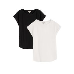 Love & Roses T-Shirt Damen Gr&ouml;&szlig;e 4XL schwarz / wei&szlig;