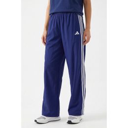 Damen Sporthose "ESSENTIALS 3-STREIFEN LIFESTYLE WOVEN PARACHUTE", blau, Gr. XXL, adidas Sportswear, Obermaterial: 100% Polyamid, Hosen,