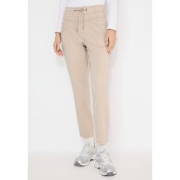 Cecil Damen Stoffhose, beige, Gr. XXL, unifarben, Stoff, 56% Lyocell, 41% Baumwolle, 3% Elasthan, Hosen, Middle Waist