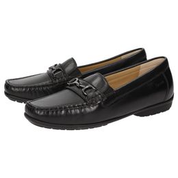 Sioux Damen Slipper "Cortizia-738-H", Gr. 41,5, schwarz, Obermaterial: 100% Lammnappaleder LANA. 100% Gummi rubber., Schuhe