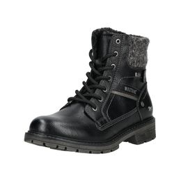 Mustang Shoes Damen Schn&uuml;rstiefelette "Mustang Shoes Stiefelette Lederimitat/Textil", Gr. 37, schwarz, Lederimitat, Textil, Schuhe
