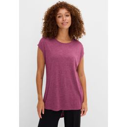 bonprix Damen Longshirt "Longshirt aus Viskose-Mischung", lila, Gr. 32, meliert, unifarben, Jersey, Obermaterial: 50% Polyester, 50% Viskose, Shirts,
