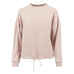 Urban Classics Damen Sweatshirt "Urban Classics Damen Ladies Oversized Crew", beige, Gr. S, unifarben, 63% Baumwolle, 37% Polyester, Sweatshirts