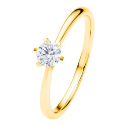 ONE ELEMENT Damen Diamantring "0.25 ct Diamant Brillant Ring aus 585 Gelbgold", 52, 0,25, Diamanten Gelbgold 585 Gold, gold, Diamanten, Gelbgold 585,