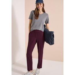 Cecil Damen Jogger Pants, rot, Gr. XXXL, unifarben, Stoff, 95% Viskose, 5% Elasthan, Hosen, Middle Waist