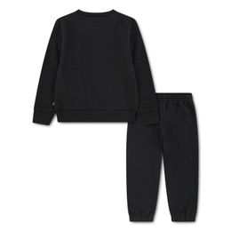 LEVI'S KIDS M&auml;dchen Neugeborenen-Geschenkset "LVN HOODIE,JOGGER SET", Gr. 4, schwarz, angeraute Sweatware, Obermaterial: 60% Baumwolle, 40%