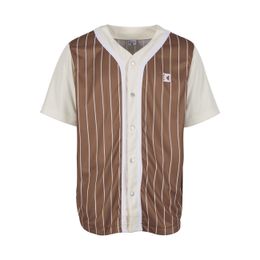 Karl Kani Herren T-Shirt "Karl Kani Herren"braun, sanftes wei&szlig;, Gr. L, gestreift, 100% Polyester, Shirts