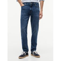 Tommy Hilfiger Herren Straight-Jeans "Denton Slim Straight Fit", blau, Gr. 33, Denim/Jeans, Obermaterial: 99% Baumwolle, 1% Elasthan, Jeans