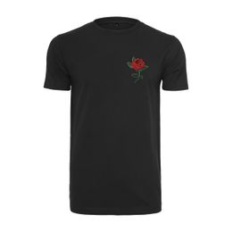 MisterTee Herren T-Shirt "MisterTee Herren Rose Tee", schwarz, Gr. M, unifarben, 100% Baumwolle, Shirts