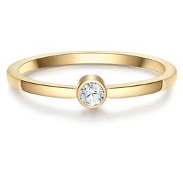 EASTSIDE Damen Solit&auml;rring "ES2007", 60, Edelstahl, 1,4mm, gold, Edelstahl, Fingerringe