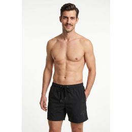 JOOP! JOOP Herren Badeshorts "Solid", schwarz, Gr. M, unifarben, Microfaser, Obermaterial: 100% Polyester, Badehosen, Cornflower-Logo, kurze Seitenschlitze