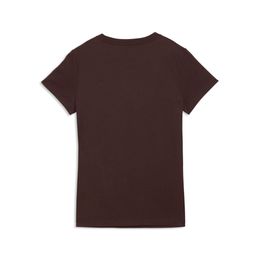 Puma Damen T-Shirt "ESS SMALL NO 1 LOGO TEE S", braun, Gr. M, unifarben, Jersey, Obermaterial: 100% Baumwolle, Shirts, Kurzarm, aus Baumwolle, mit