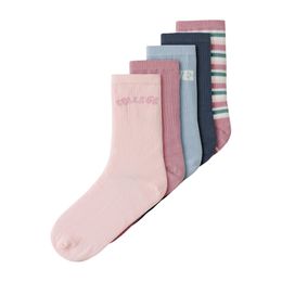 name it Socken 'NKFVilde' M&auml;dchen Gr&ouml;&szlig;e 37/39 navy / hellblau / ros&eacute; / altrosa