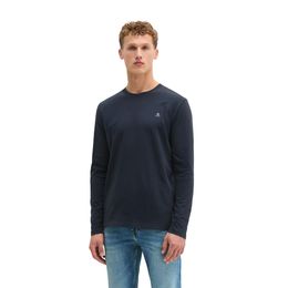 Marc O'Polo MARC O'POLO Herren Langarmshirt "aus reiner Bio-Baumwolle", blau, Basic, Gr. XL, unifarben, Obermaterial: 100% Baumwolle, Shirts