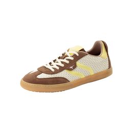 Tamaris Sneaker Damen Gr&ouml;&szlig;e 37 braun / hellgelb / wei&szlig; Sommerschuhe