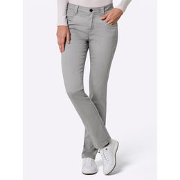 Damen Bequeme Jeans, grau, Gr. 40, CREATION L PREMIUM, unifarben, 63% Baumwolle, 35% Lyocell, 2% Elasthan, Jeans