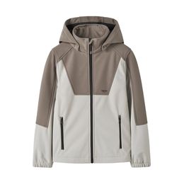 name it Funktionsjacke 'NKNALFA08' Jungen Gr&ouml;&szlig;e 140 hellgrau / dunkelgrau