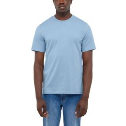 Mustang Herren Kurzarmshirt "Herren Style Austin", blau, Gr. M, Single Jersey, 100% Baumwolle, Shirts
