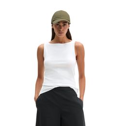Marc O'Polo MARC O'POLO Damen T-Shirt "aus Organic-Cotton-Rib-Jersey", wei&szlig;, Gr. XXL, unifarben, Obermaterial: 100% Baumwolle, Shirts