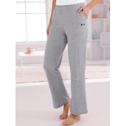 feel good Damen Homewearpants, Gr. 40, grau, 95% Baumwolle, 5% Elasthan, unifarben, Hosen
