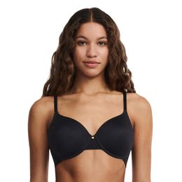 Chantelle Damen T-Shirt-BH "NORAH CHIC", Gr. 70, schwarz, Obermaterial: 77% Polyamid, 23% Elasthan, BHs, T&uuml;ll, blickdichtes Gewebe