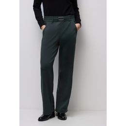 Street One Damen Stoffhose, gr&uuml;n, Gr. 38, unifarben, Stoff, 61% Viskose, 32% Polyamid, 7% Elasthan, Hosen, High Waist