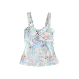next Tankini Top female size M Azure / Light blue / Peach / Rusty red