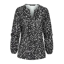 Cloud5ive Bluse Damen Gr&ouml;&szlig;e XL schoko / schwarz / wei&szlig;