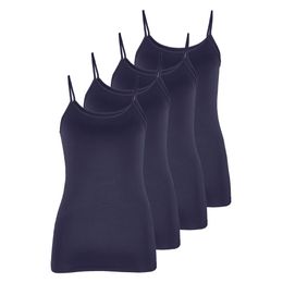 Nina von C. Damen Achseltop "4er Pack Tr&auml;gerhemd Motion", Gr. 42, blau, Obermaterial: 95% Modal CMD. 5% Elasthan EL., Unterhemden