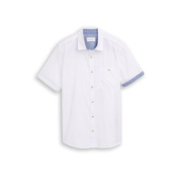 Tom Tailor Button Up Shirt male size M Blue denim / White