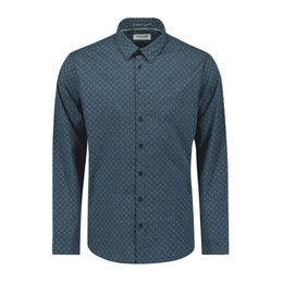 NO EXCESS Button Up Shirt male size M Cyan blue / Dark blue