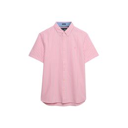 Superdry & Co Button Up Shirt male size L Salmon / White