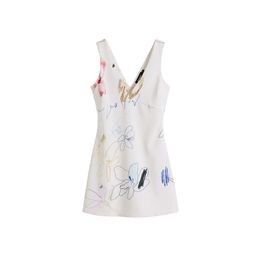 Desigual Kleid Damen Gr&ouml;&szlig;e 34 mischfarben / wei&szlig; Sommerkleid