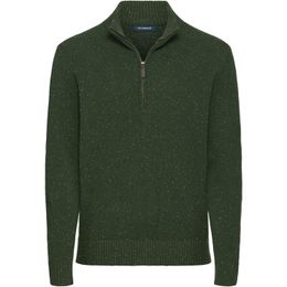 Highmoor Tweed-Troyer mit Patches Gr&uuml;n-Melange (Gr&ouml;&szlig;e: 3XL)