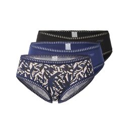 Sloggi Slip 'Go Crush' Damen Gr&ouml;&szlig;e XL beige / dunkelblau / grau / schwarz