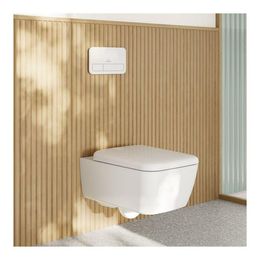 Villeroy & Boch Villeroy und Boch Skyla Combi-Pack 4682CLR1 sp&uuml;lrandlos, Wand-WC mit WC-Sitz, TwistFlush, Wei&szlig; Alpin CeramicPlus
