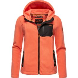Marikoo Fleecejacke 'Mount Iwaki' Damen Gr&ouml;&szlig;e L orange / schwarz