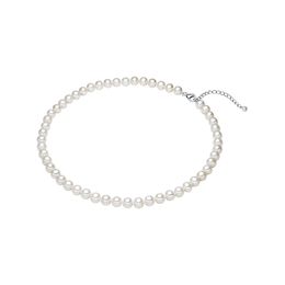 Valero Pearls Kette Damen Gr&ouml;&szlig;e 50 silber / perlwei&szlig;