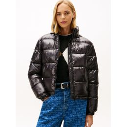 Tommy Jeans Damen Steppjacke "TJW PCKBL HD ESS PFFR SHINY EXT", schwarz, Gr. XXXL, unifarben, Steppware, Obermaterial: 100% Nylon, Jacken